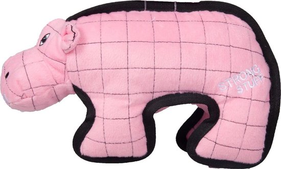 Flamingo Strong Stuff Hippo - Hondenspeelgoed - 28 cm - Roze | bol