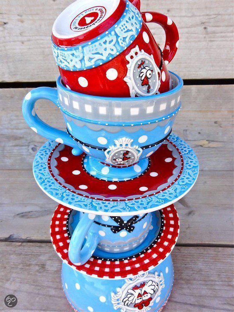 Studio Koekepeer Grote Mok - 2 stuks - Blauw | bol.com