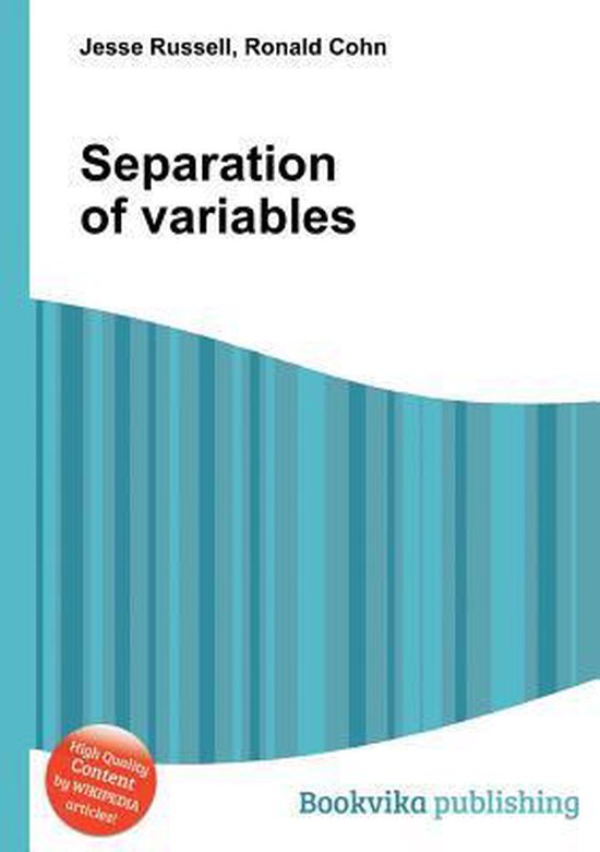 Separation of Variables | 9785511767062 | Boeken | bol.com