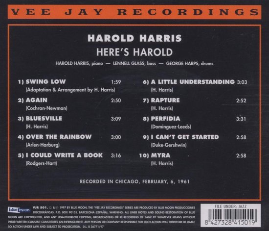 Here's Harold, Harold Harris | CD (album) | Muziek | bol
