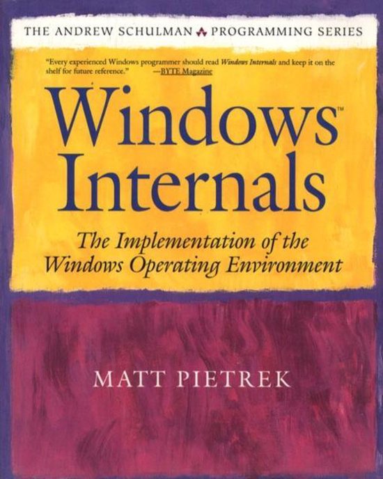 Windows Internals | 9780201622171 | Matt Pietrek | Boeken | bol