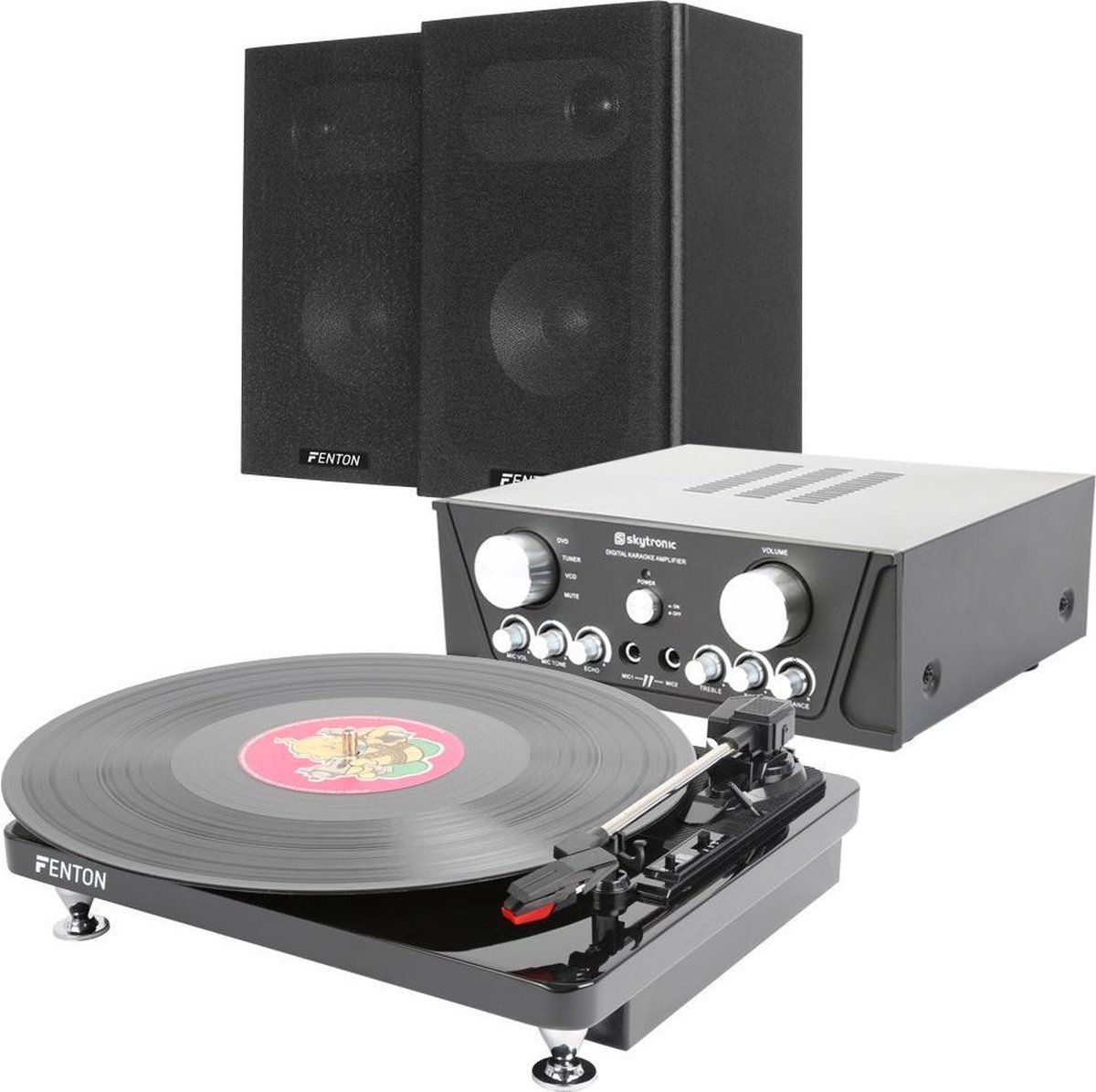 Platenspeler stereo set - Platenspeler stereo installatie met Fenton ...
