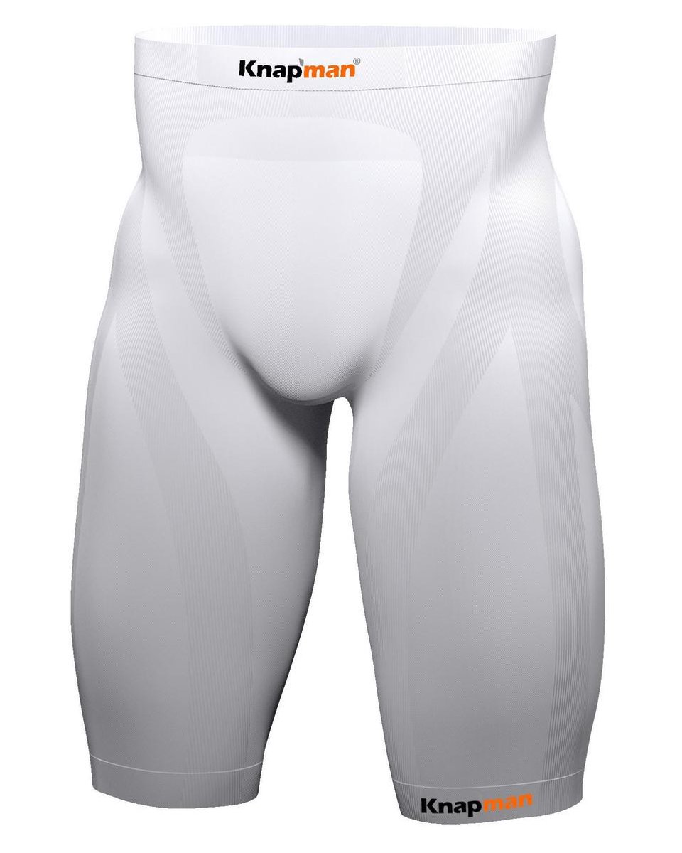 Knapman Zoned Compression Short 25% Wit | Compressiebroek (Slidingbroek) voor Heren |... | bol.com