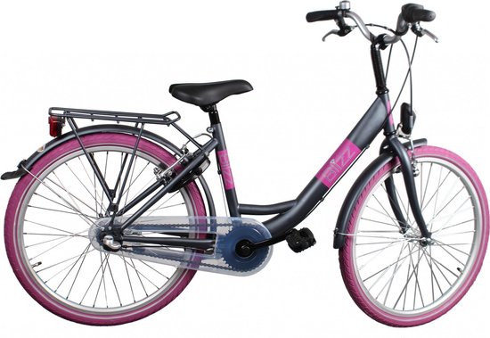Bike Fun Blizz - Fiets - Meisjes - Matgrijs - 43 cm | bol