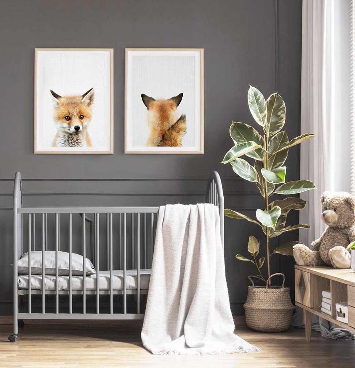 Affiche - Bébé Fox - Chambre de bébé - Set de 2 Posters - Enfants ...