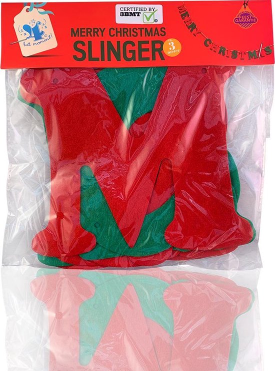 3BMT - Kerst slinger - Merry Christmas slinger - kerstversiering ...