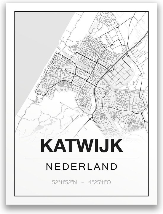 Poster/plattegrond KATWIJK - A4 | bol