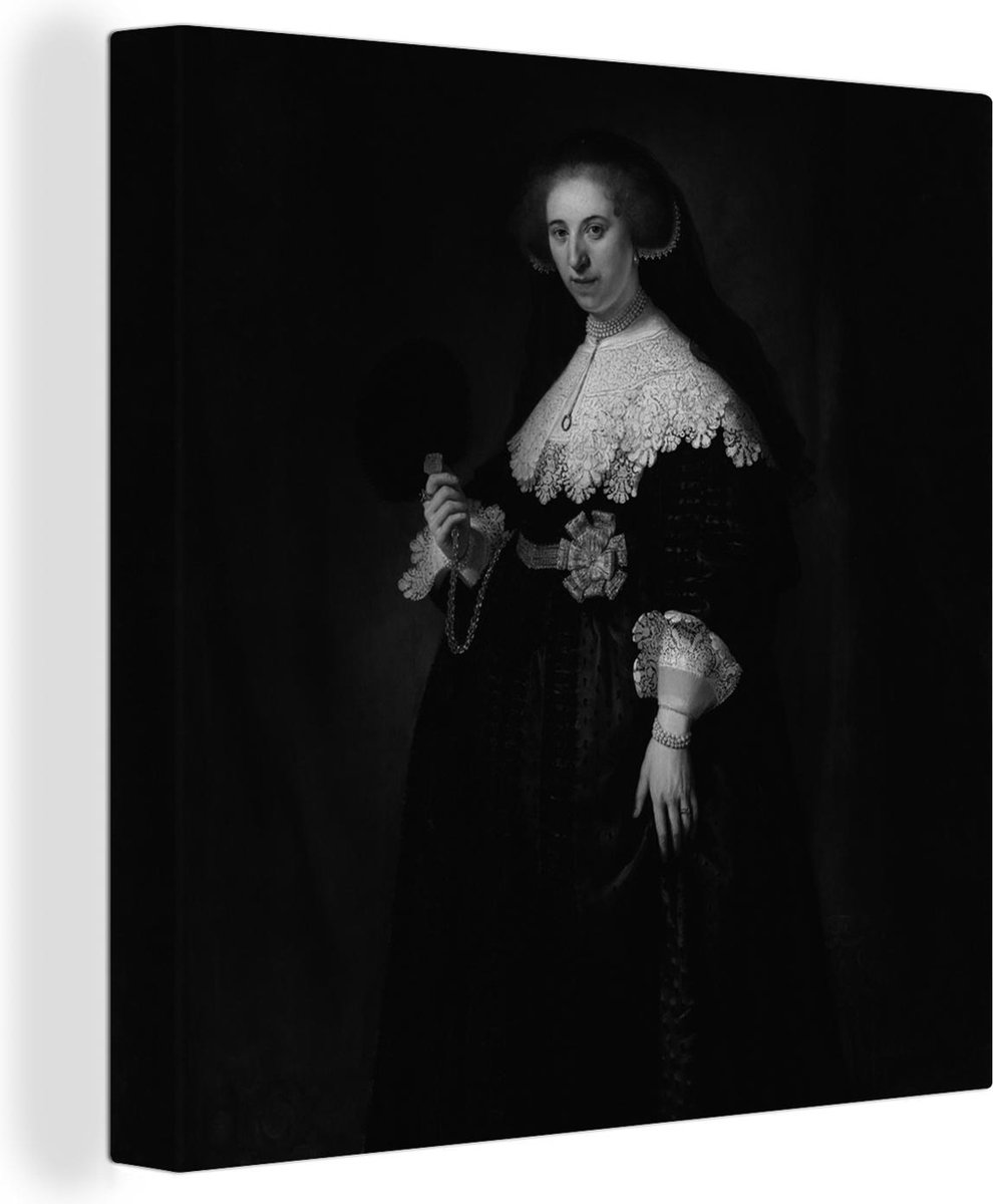 Canvas Schilderij Het huwelijksportret van Oopjen Coppit - Rembrandt ...