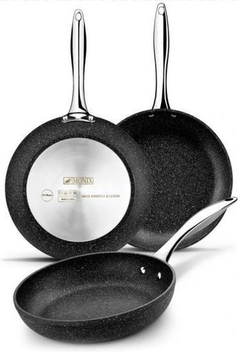 Pan Monix M741228 Ø 28 cm Quantanium Zwart | bol