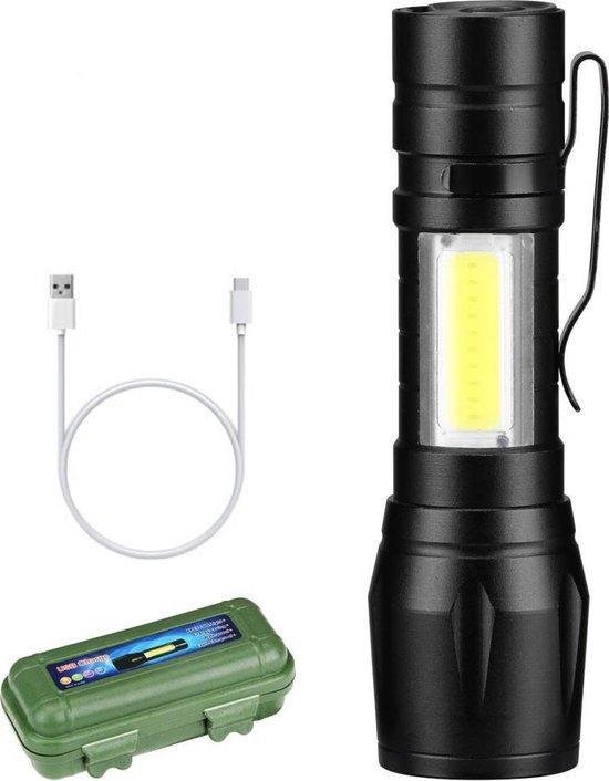 Oplaadbare USB LED Zaklamp - Herlaadbare Rechargable Zoom Flashlight ...