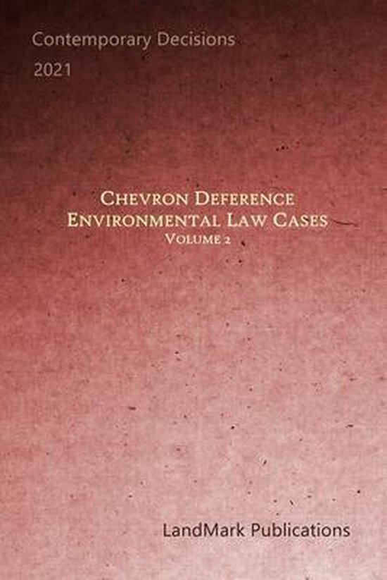 Chevron Deference | 9798717809337 | Landmark Publications | Boeken | bol