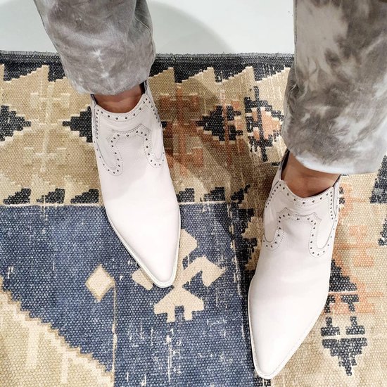 Bronx Cow Milled Crust Off white Western boots | bol.com