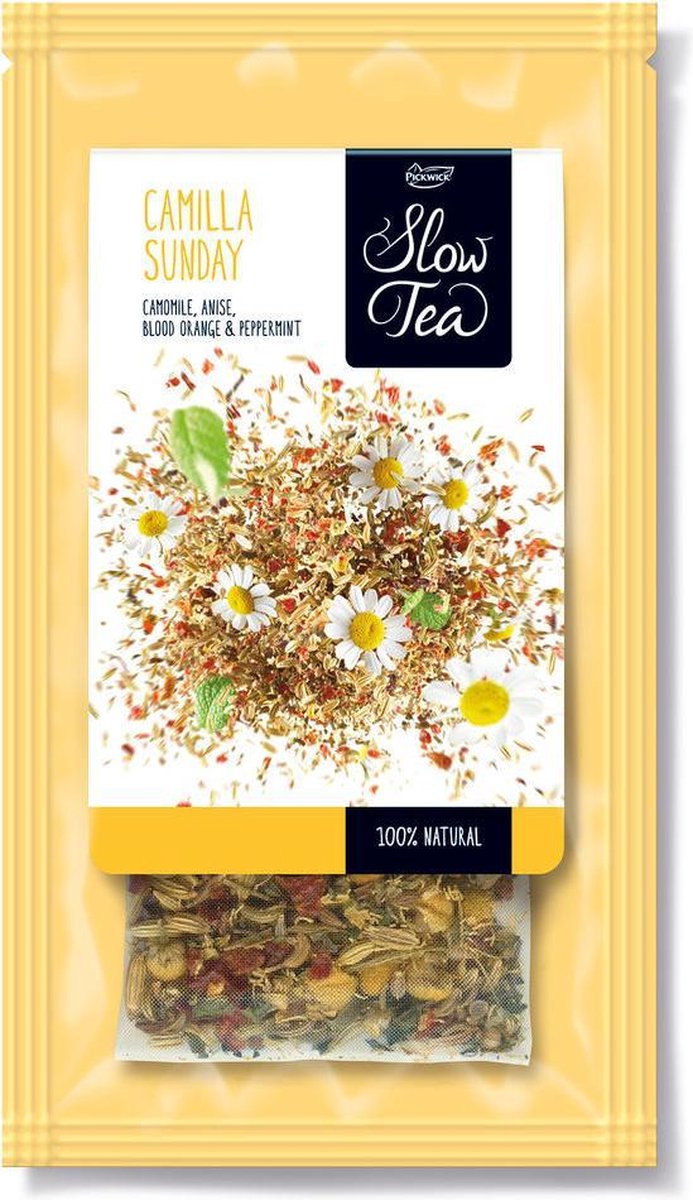 Pickwick Slow Tea camilla sunday 3 gram - 3 x 25 stuks | bol.com