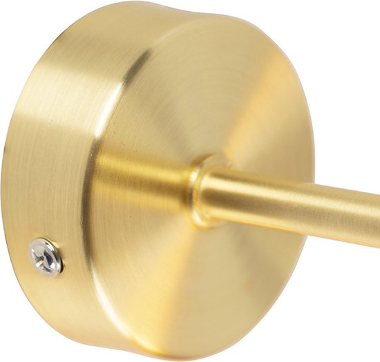 QAZQA Facil - Wandlamp - 1 lichts - goud/messing | bol