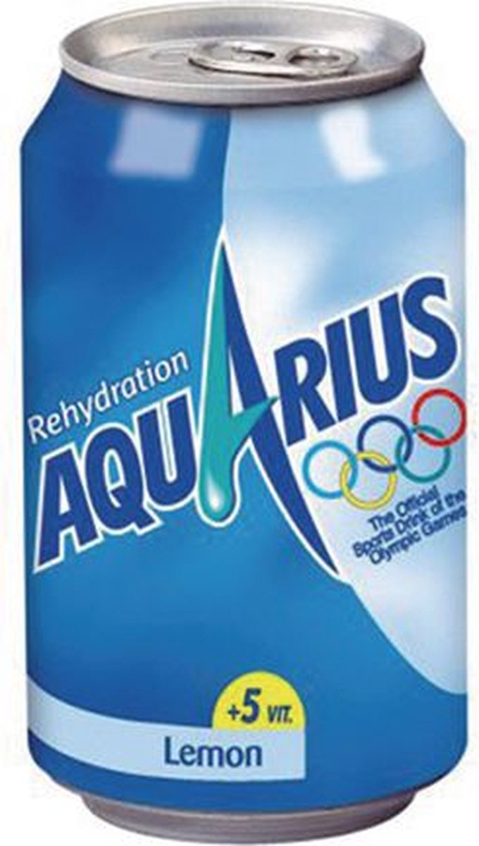 Aquarius Wit Lemon | Blik 24 x 33 cl | bol.com