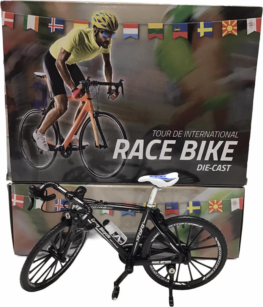 wielrenfiets miniatuur tour de France fiets zwart racefiets race fiets ...