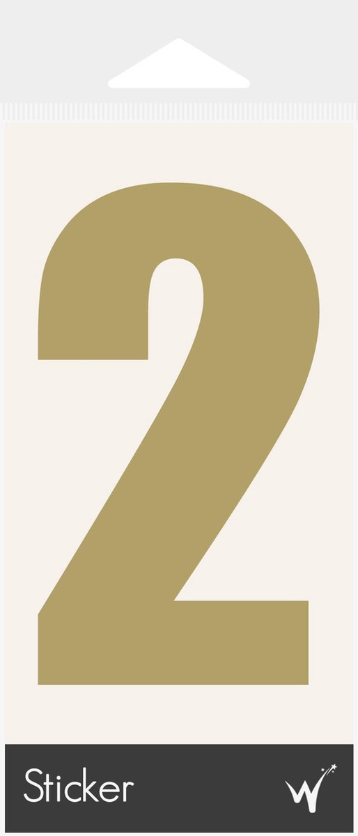 Cijfer 2 Cijfersticker Dikgedrukt - Deursticker - Kliko Sticker ...