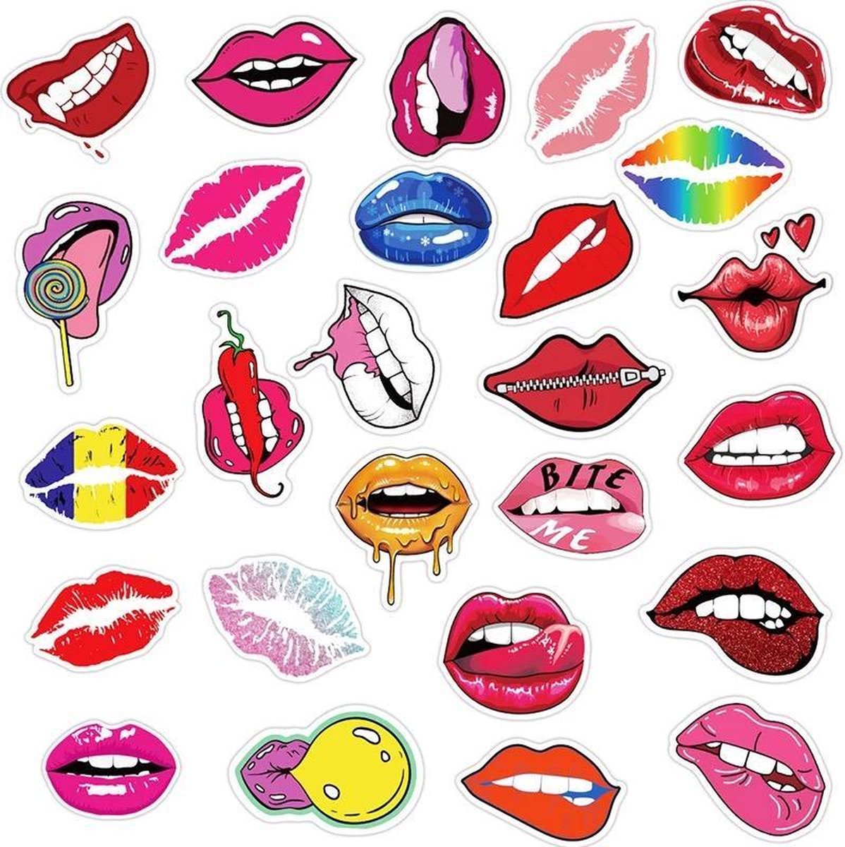 Lips Stickers || 25 lips stickers || Most Seller ||vinyl graffiti ...