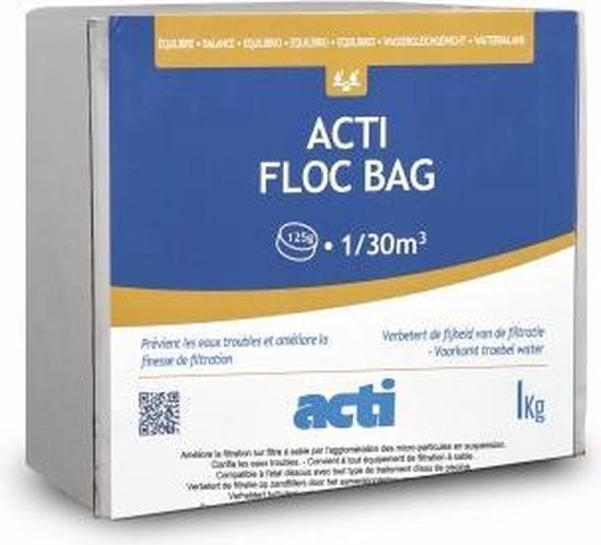 Acti vlokmiddel floc bag 1 kg 1 tablet per 30m3 zwembadwater | bol