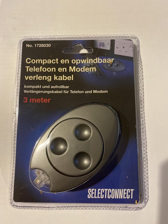 Compact en opwindbaar Telefoon en Modem verleng kabel | bol.com