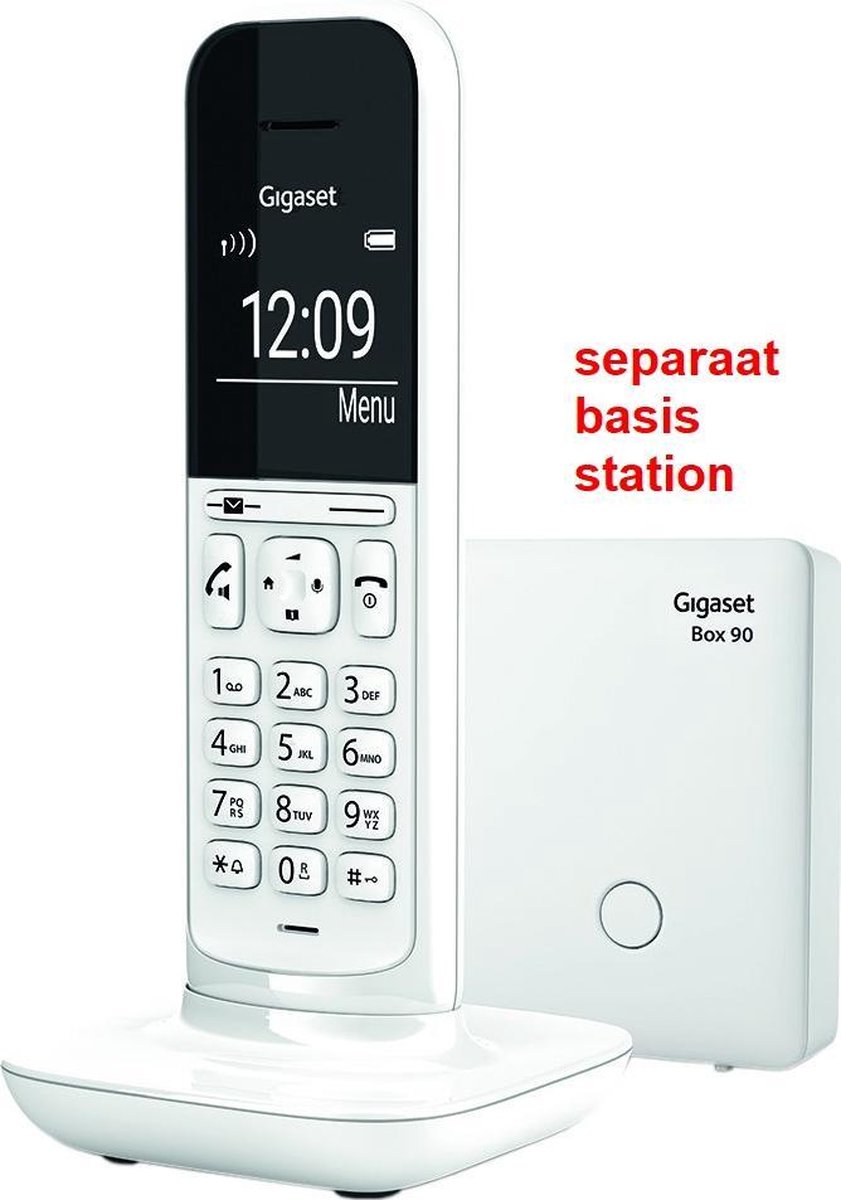 GIGASET CL390 Single DECT draadloze telefoon - glanzend wit - met ...