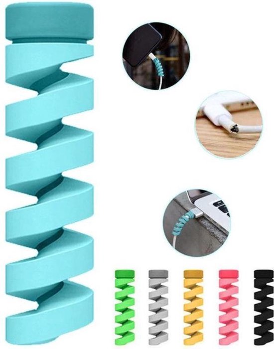 Kabelbeschermers voor alle opladers & kabels - Set van 6 stuks - Cable ...