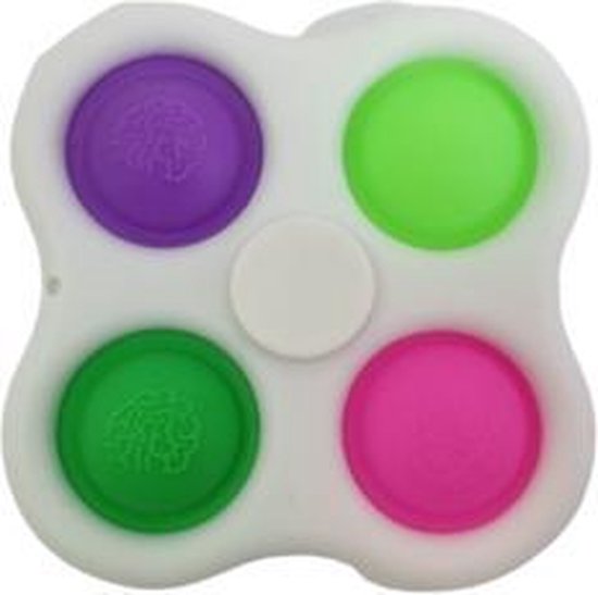 Simple dimple spinner - Fidget toy - Wit - TIKTOK - spinner | bol.com