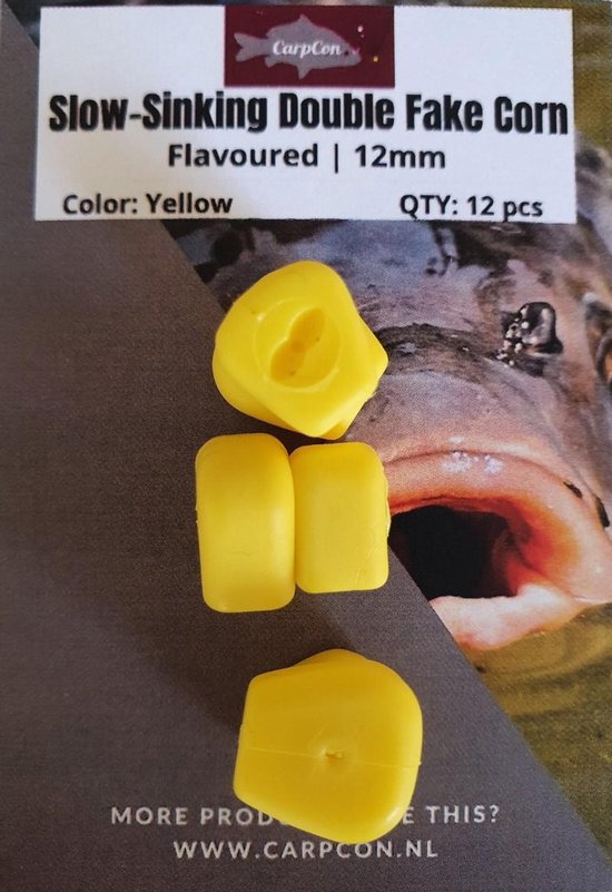 Slow-Sinking Double Fake Corn 'Yellow' - 12mm - 12 stuks - Fake Food ...