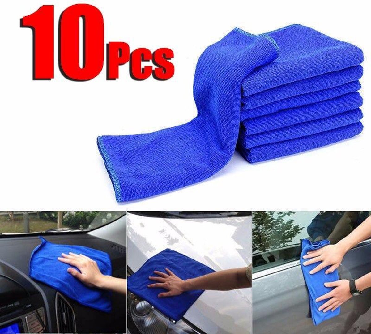 Microfiber auto poetsdoek 5 stuks-schoonmaak doekje-auto doek ...