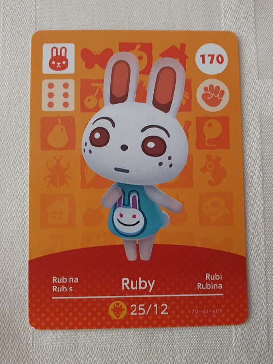 Amiibo animal crossing new horizons origineel Eu Ruby 170 kaart | Games ...