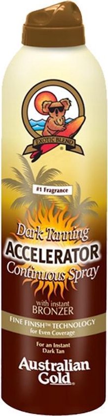Australian Gold Dark Tanning Accelerator Continuous Spray met Bronzer ...