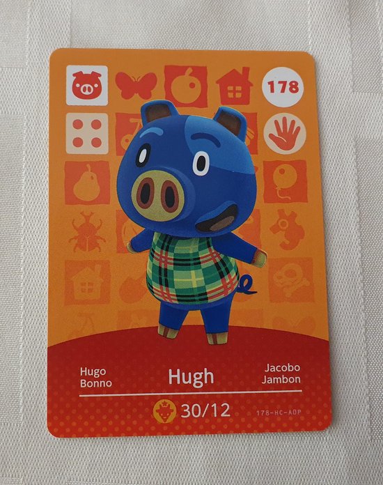 Amiibo animal crossing new horizons origineel Eu Hugh 178 kaart | Games ...
