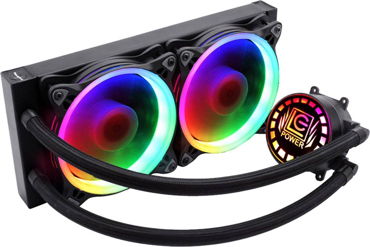 Liquid CPU Waterkoeler 2x ARGB Fans - Water & Freon Liquid Processor ...
