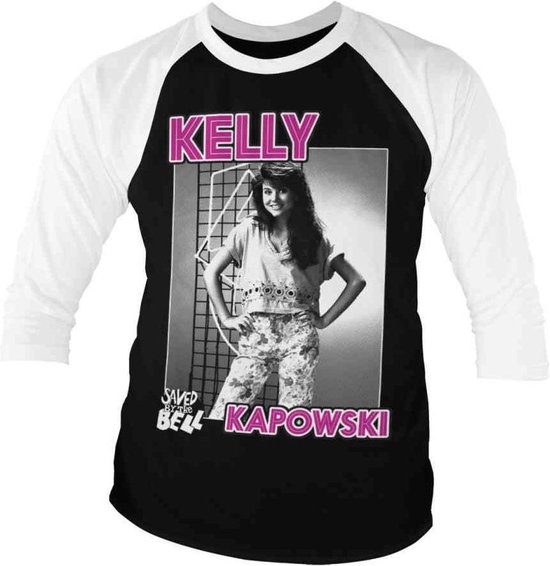Saved By The Bell Raglan top -L- Kelly Kapowski Zwart/Wit | bol