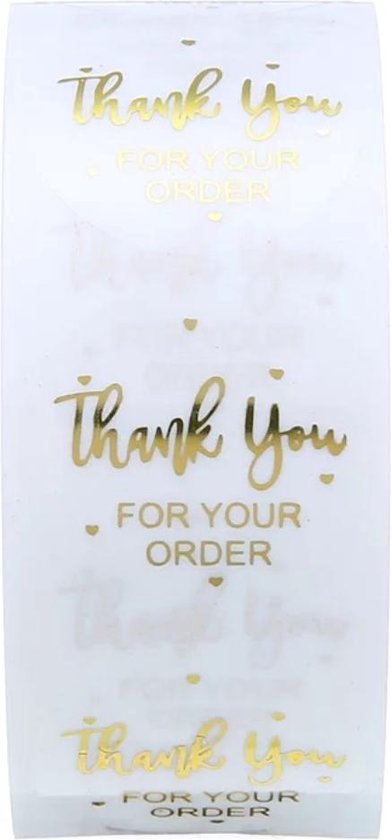 Stickers "Thank you for your order" - Bedrijfs Stickers - Hobby Stickers - 500 stuks... | bol.com