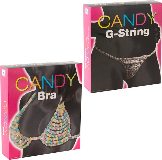 Lovers Candy - Lekker en Erotisch Cadeau - Snoep - G-String + Beha TUTTI FRUTI | bol.com