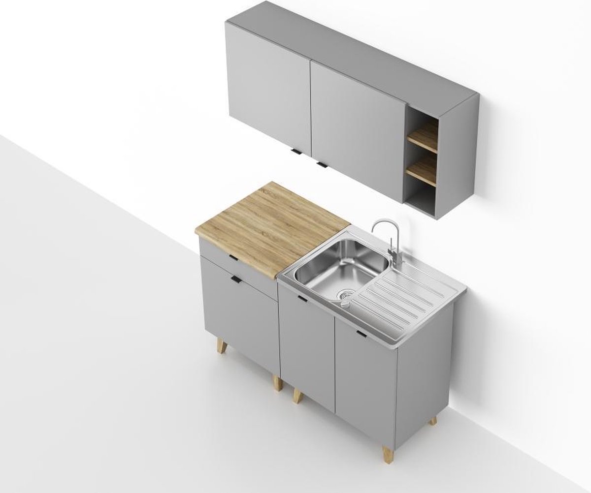 Kleine Keuken 140 cm – Scandinavisch – goedkope kleine keuken ...