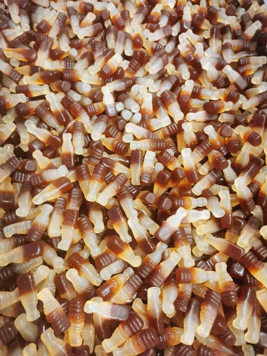 Vegan Snoep Cola Flesjes 1 Kilogram - Biologisch - Glutenvrij ...