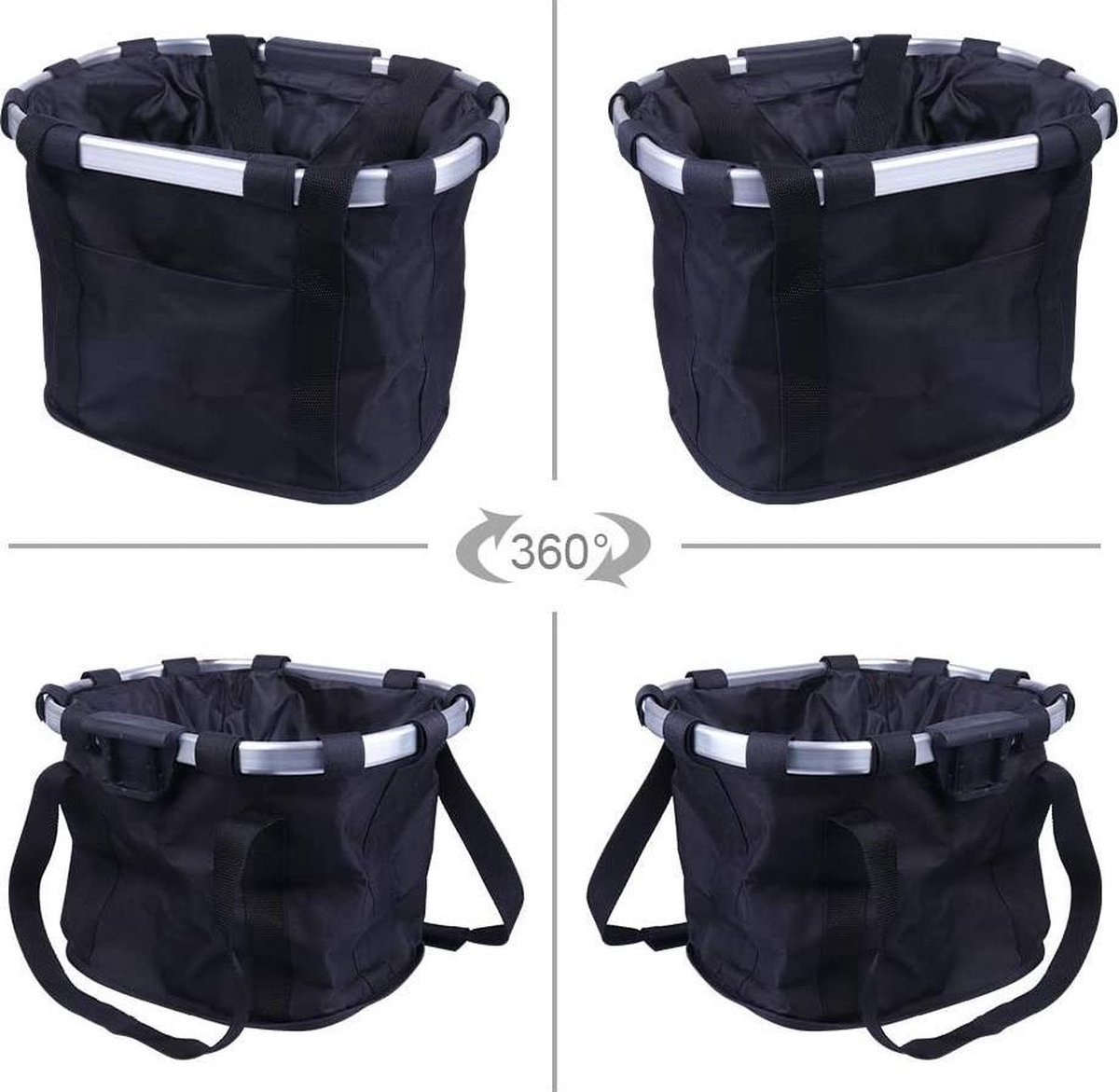 Multifunctionele Fietstas / Hondenfietsmand - Voor / Voorop Stuur - Fietsmand Hond - Zwart | bol.com