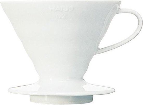 Hario - Bloom - V60-02 Ceramic Coffee Dripper White + 40 Paper Filters ...