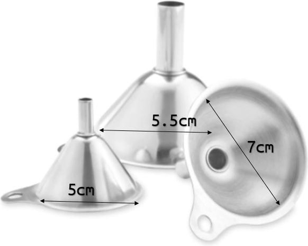 Afecto® trechters | set van 3 stuks trechters | 3 x trechter| RVS| | bol