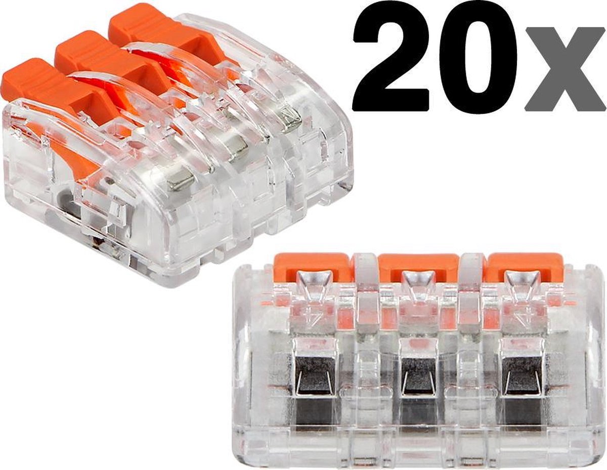 Transparante lasklemmen & push-in connectoren in assortimentsdoos - 151 ...