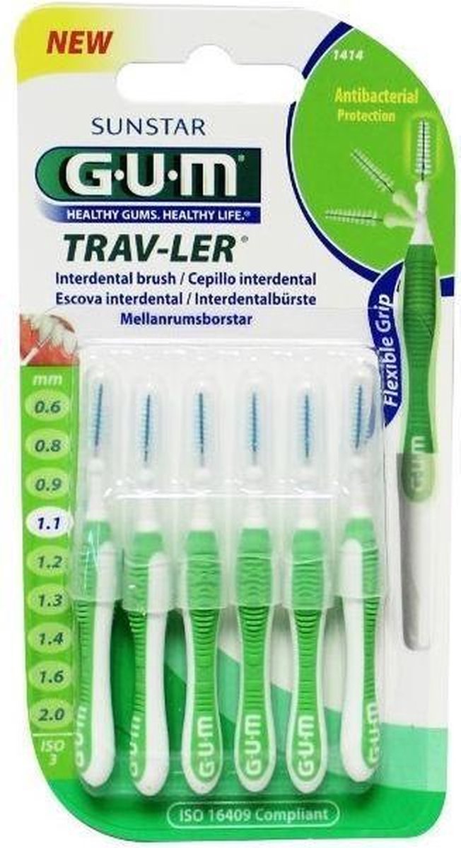 Gum Travler Ragers 1.1mm Groen - 6 stuks | bol.com