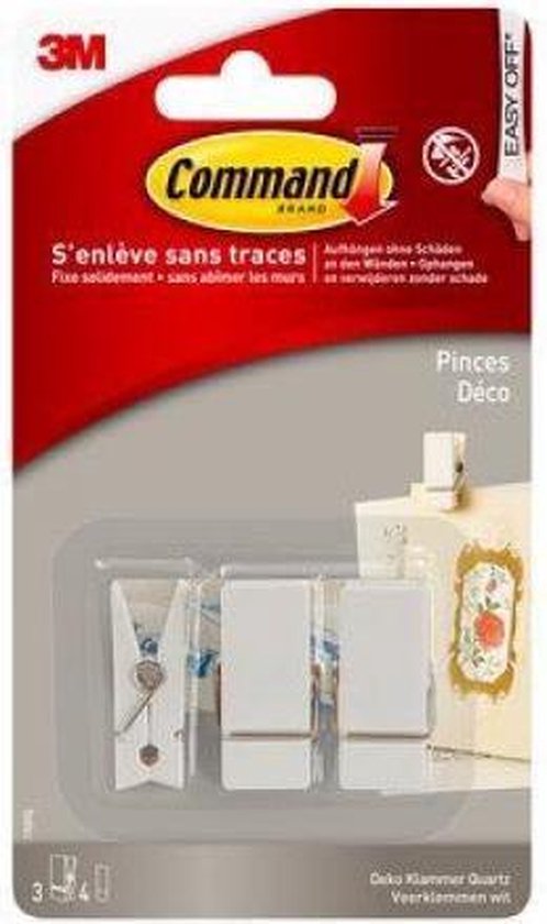 Bevestigingsstrip Command 3 springclips wit | bol.com