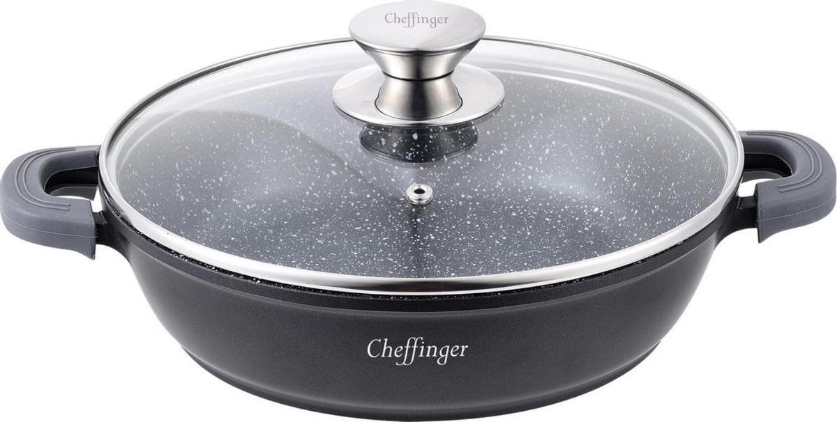 Cheffinger 32cm Lage Kookpot / Braadpan - CF-SC32 | bol