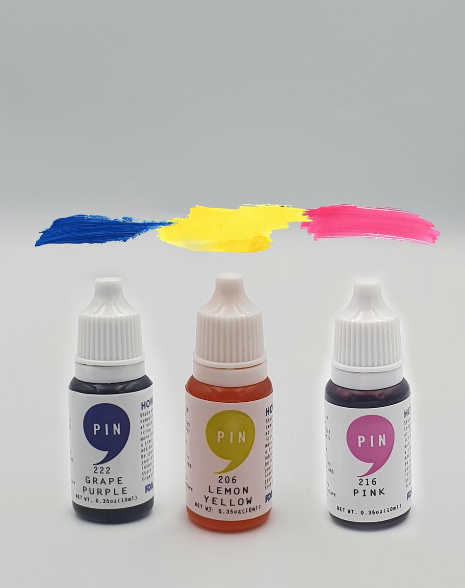 Voedingskleurstof - kleurstof voor bakken - set van 3 kleuren - kleuren ...