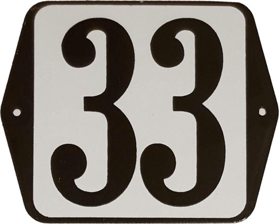 Huisnummer standaard nummer 33 | bol
