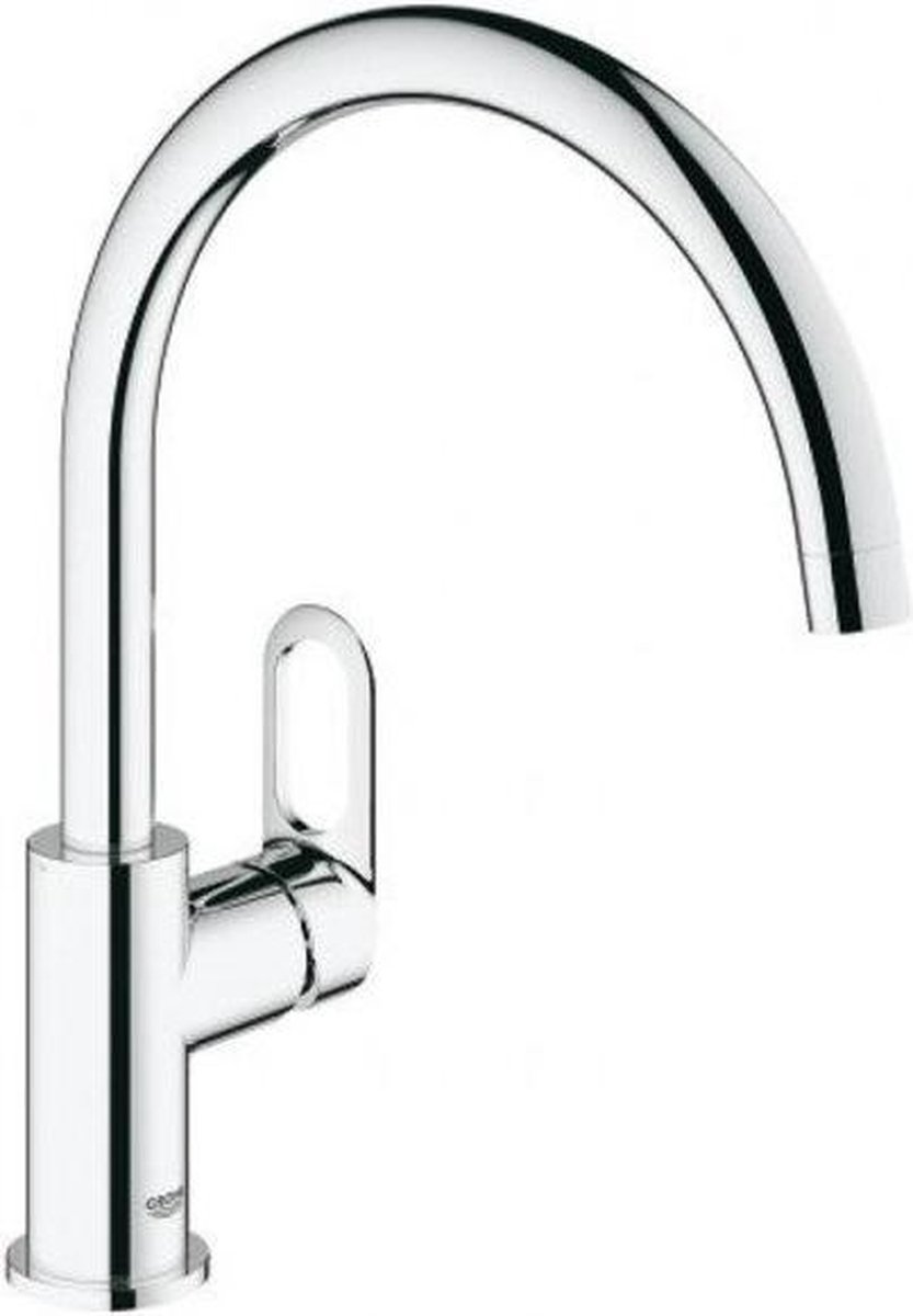 GROHE BauLoop Keukenkraan - hoge draaibare uitloop - chroom - 31368001 ...