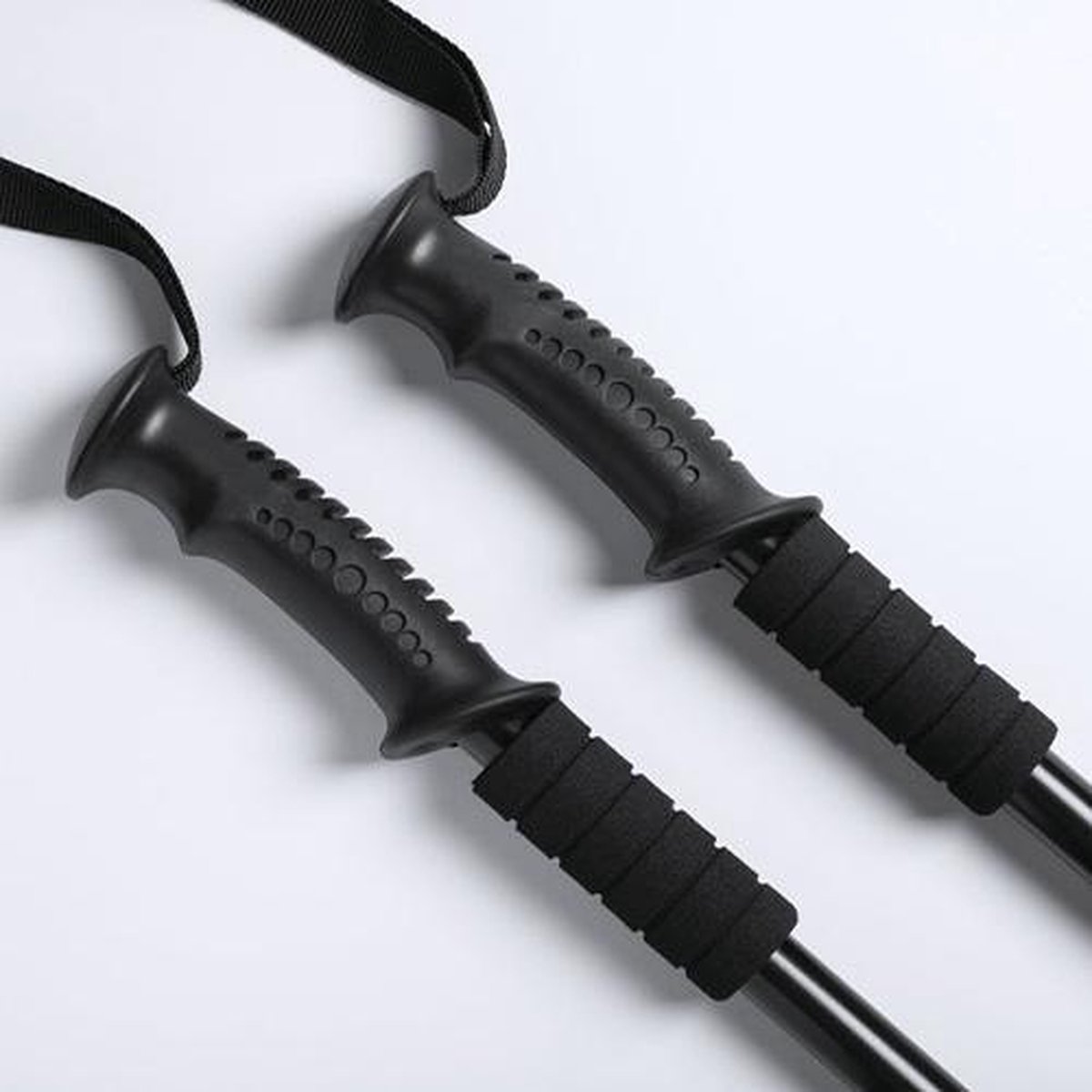 Verstelbare nordic walking stokken | wandelstokken| opvouwbaar | zwart ...