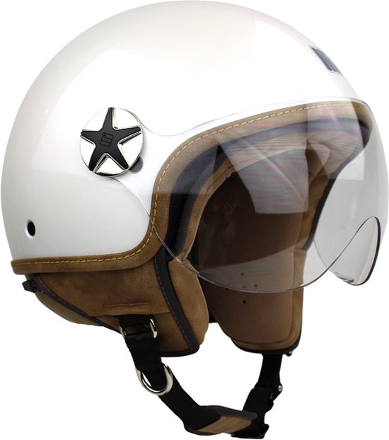 Motocubo Ant - Jethelm met Vizier - ECE goedgekeurde Scooterhelm ...